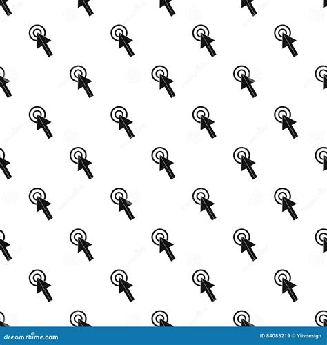 Cursor Arrow Clicks Pattern Simple Style Stock Vector Illustration Of Backdrop Black