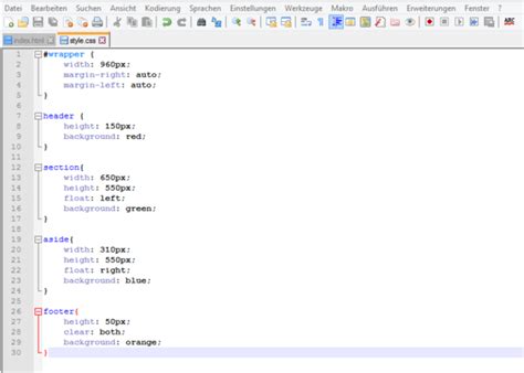 website programmieren html css wo ist mein fehler computer