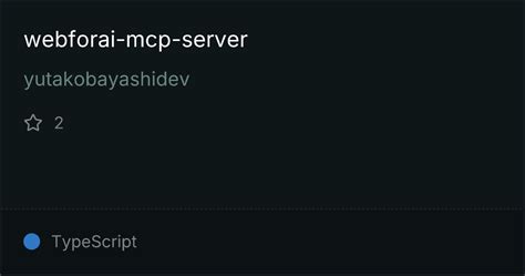 WebforAI Text Extractor MCP Server Glama