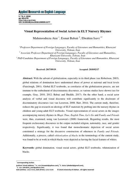 visual representation of social actors i pdf globalization race