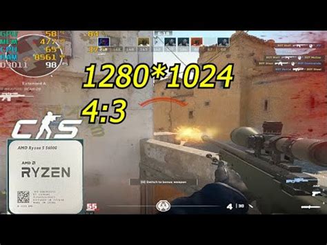 Ryzen 5 5600G CS2 DM Expert Bots 1280 1024 4 3 At Low