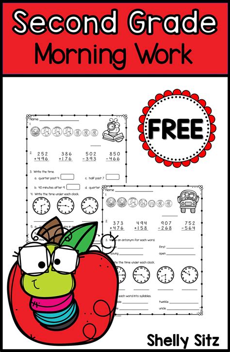 Free Morning Work For Second Grade Second Grade Teaching Abcs