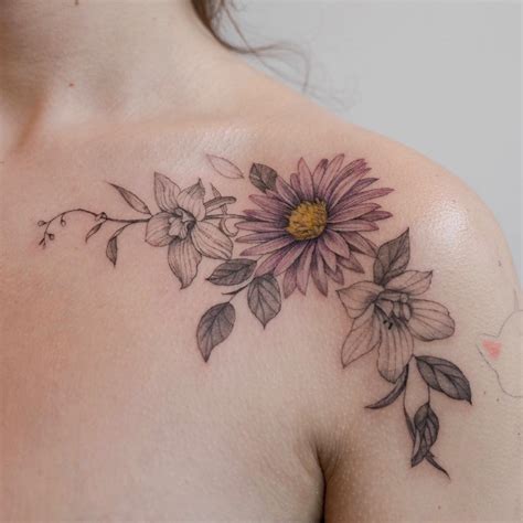 Aster Flower Tattoo Small Best Flower Site