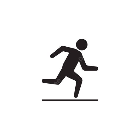 Running Icon Silhouette Concept Body Vector Silhouette Concept Body