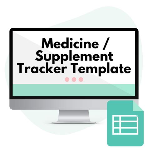 Medication Vitamin And Supplement Tracker Templates Kim And Kalee