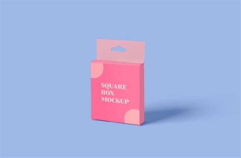 Premium Psd Tiny Square Box Packaging Mockup