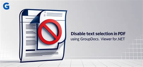 How To Disable Text Selection In Pdf With Net Groupdocsviewer Net Api