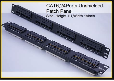 Cat Port RJ UTP Patch Panel With Keystone U Black ETL