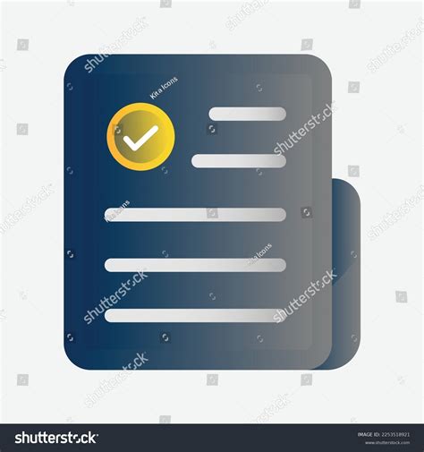 Document Check Icon Corporate Paperwork Vector Stock Vector Royalty
