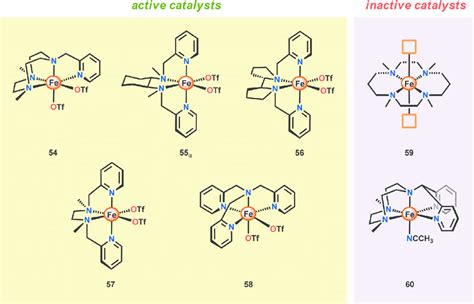 Structures Of Fe Complexes 54 60 Containing Tetra And Pentadentate Download Scientific Diagram