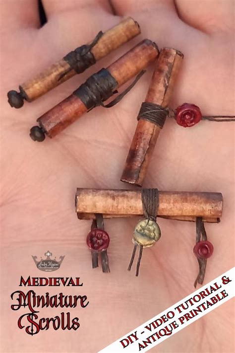🎬 How To Make 112 Miniature Medieval Scrolls Real Wax Seals Lady