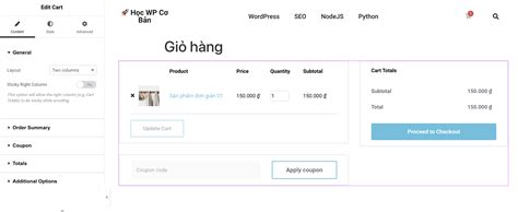 Hướng Dẫn Woocommerce Sử Dụng Elementor Thiết Kế Các Trang Mặc định