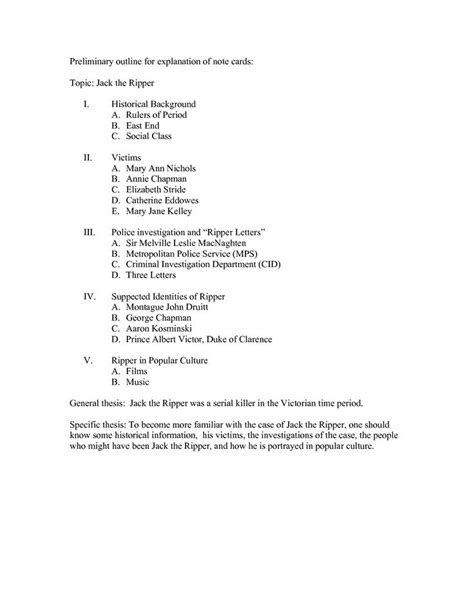 Topic Outline To Sentence Outline At Erin Olson Blog