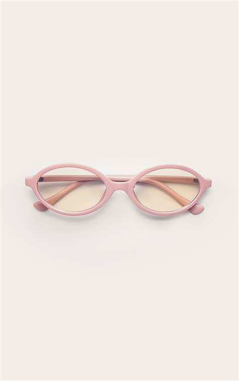 Pink Rounded Skinny Frame Sunglasses Accessories Plt Uae