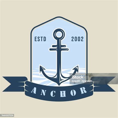 앵커 해상 엠블럼 로고 벡터 빈티지 그림 템플릿 아이콘 그래픽 디자인 해양 해군 기호 또는 여행 비즈니스 또는 운송 또는 복고풍