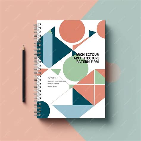 Modern Geometric Pattern Architecture Firm Notebook Cover Design