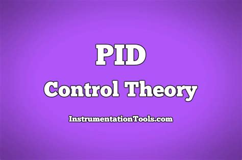 Overview Of PID Control Terms Instrumentation Tools