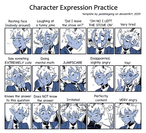 Milo Expression Chart Devils Candy Character Design Inspiration