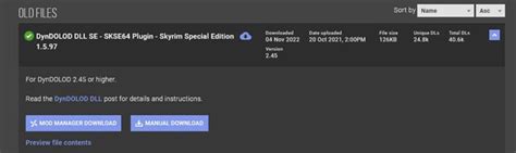 Why Is The Dyndolod Dll For 1597 For Skse64 2017 Not 2020 Am I Doing Something Wrong