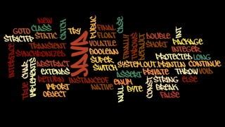 Java Programming Expressed With Word Clouds PPT