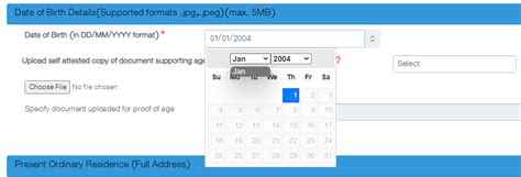 Unable To Select Any Other Date Other Than 1st January 2004 While