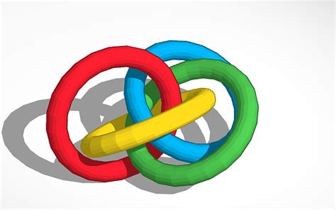 3d Design 4 Interlocking Rings Tinkercad