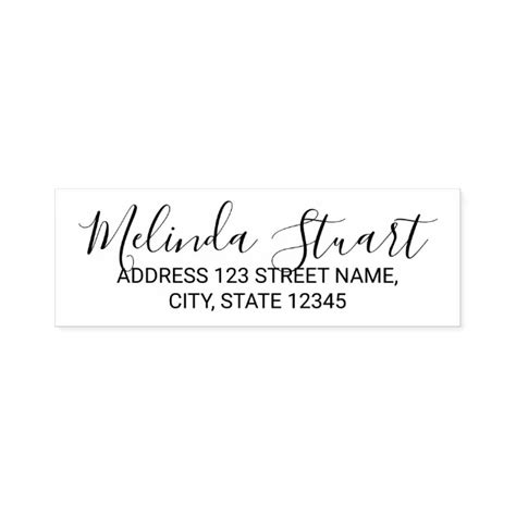 Modern Script Return Address Self Inking Stamp Zazzle