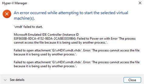 The Process Cannot Access The File How To Solve This R HyperV