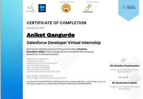 Aniket Gangurde On Linkedin Smartinternz Salesforce Internship Internshipopportunity…
