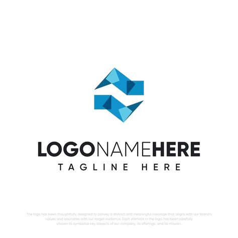 기하학적 로고 및 다양한 모양 템플릿 프리미엄 벡터