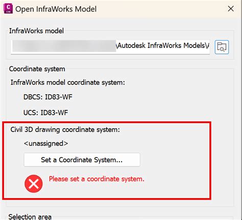 Infraworks Model Gives Invalid Coordinate System In Civil 3d