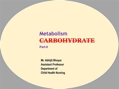 Metabolism Of Carbohydrate Part Iipptx