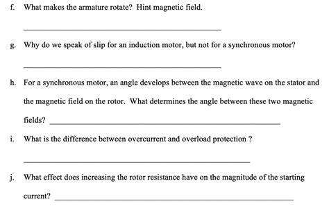 solved f what makes the armature rotate hint magnetic