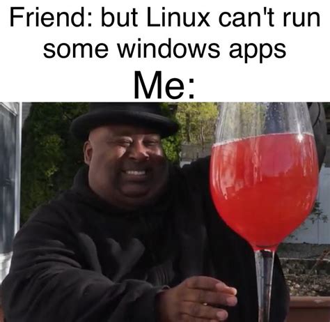 Look At This Big Wine Glass 🍷 Rlinuxmemes