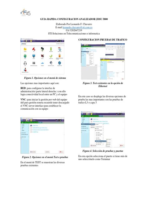 Uso Analizador Jdsu 5800 Pdf Protocolos De Internet Protocolos De Red