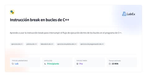 Dominando La Instrucción Break En Bucles De C Labex