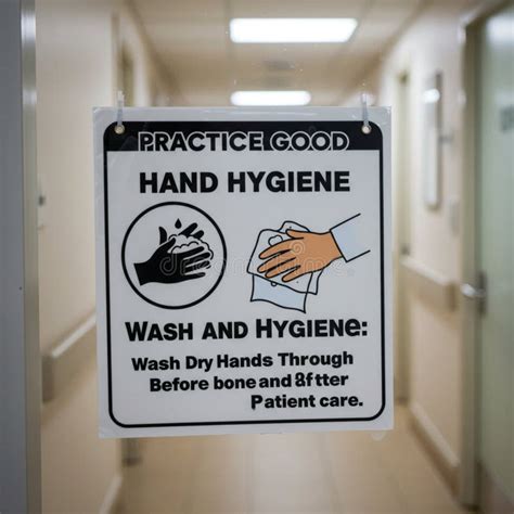 Ai Generated Sign Reading Practice Good Hand Hygiene With Hand Washing And Sanitizing