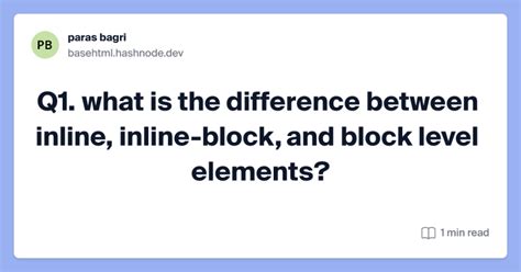 Paras Bagri On Linkedin Css Inline Block Block Inline Concepts