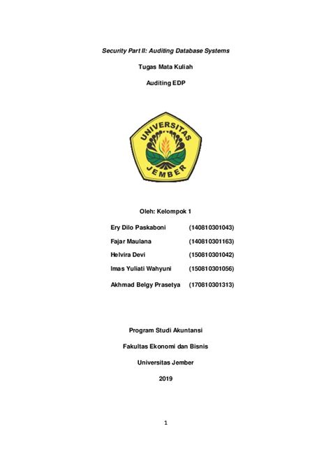 security part ii auditing database systems pdfcoffee