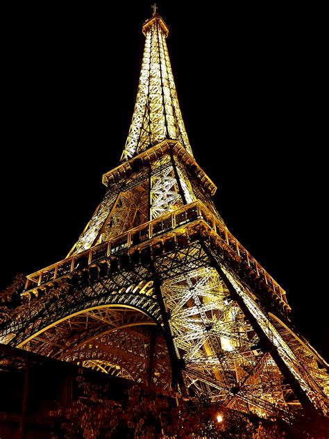 The Eiffel Tower In Paris At Night