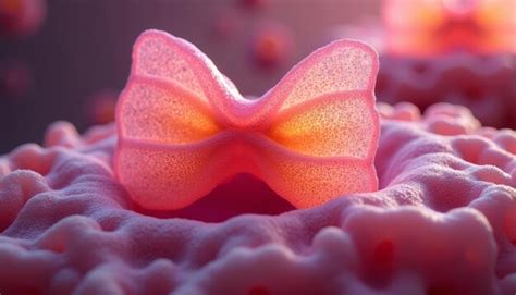 Stunning Pink Abstract Microstructure Representing A Butterflylike Form