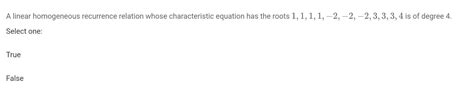 Solved A Linear Homogeneous Recurrence Relation Whose