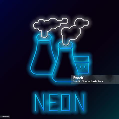 검은 색 배경에 고립 된 공장 아이콘에서 빛나는 네온 라인 연기 환경 오염 문제 공장의 연기 파이프 생태 산업 피해 다채로운 개요 개념 벡터 개념에 대한 스톡 벡터 아트 및