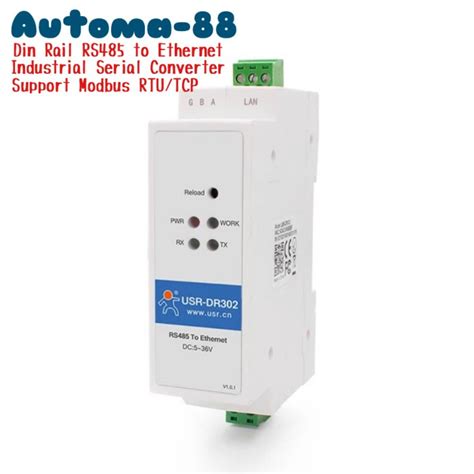 Jual Usr Dr302 Din Rail Rs485 To Ethernet Converter Support Modbus Tcp