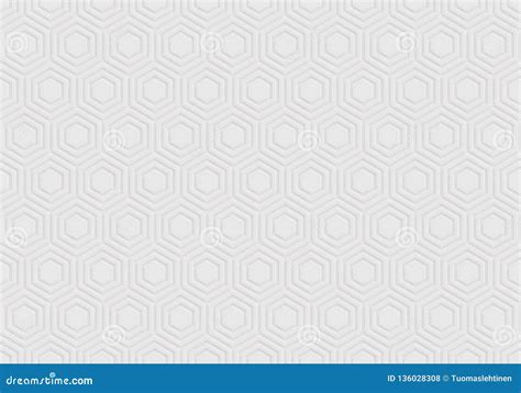Seamless Monochrome Hexagonal Pattern Stock Illustration Illustration