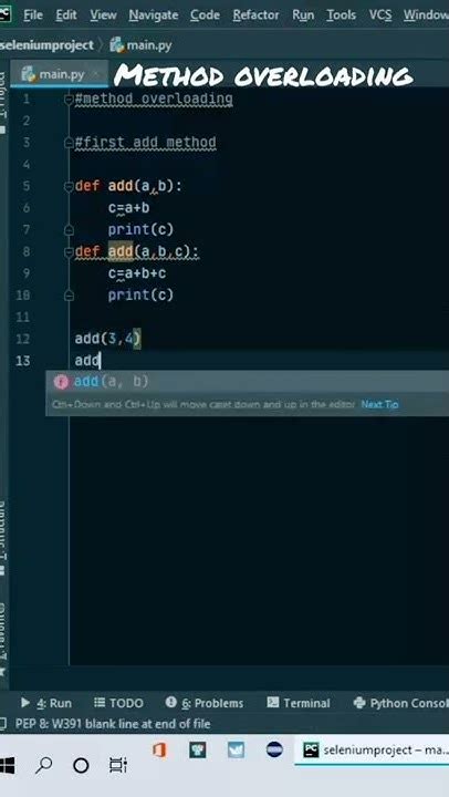 Method Overloading In Python Shorts Youtube