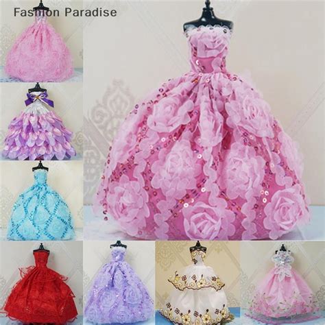 [เฉินโหยวปิง] ตุ๊กตาทํามือสาวแต่งตัวชุดราตรีแต่งงานหางใหญ่ชุดเจ้าหญิง 30 ซม เสื้อผ้าตุ๊กตาของเล