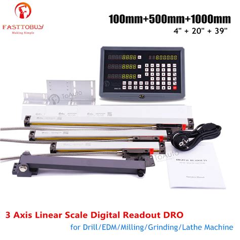 3 Axis Linear Scale Linear Encoder Digital Readout Dro 1005001000mm