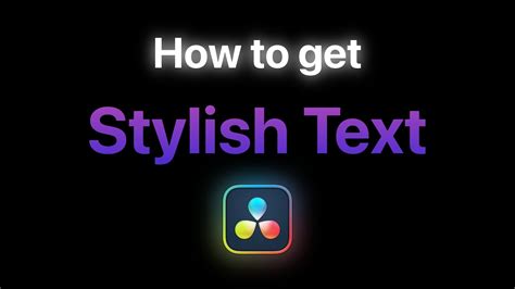 How To Make Stylish Text In Davinci Resolve Youtube