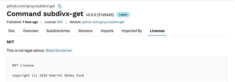 Xpkgsite Licence Not Yet Showing Up After It Was Added To A Module · Issue 40863 · Golanggo
